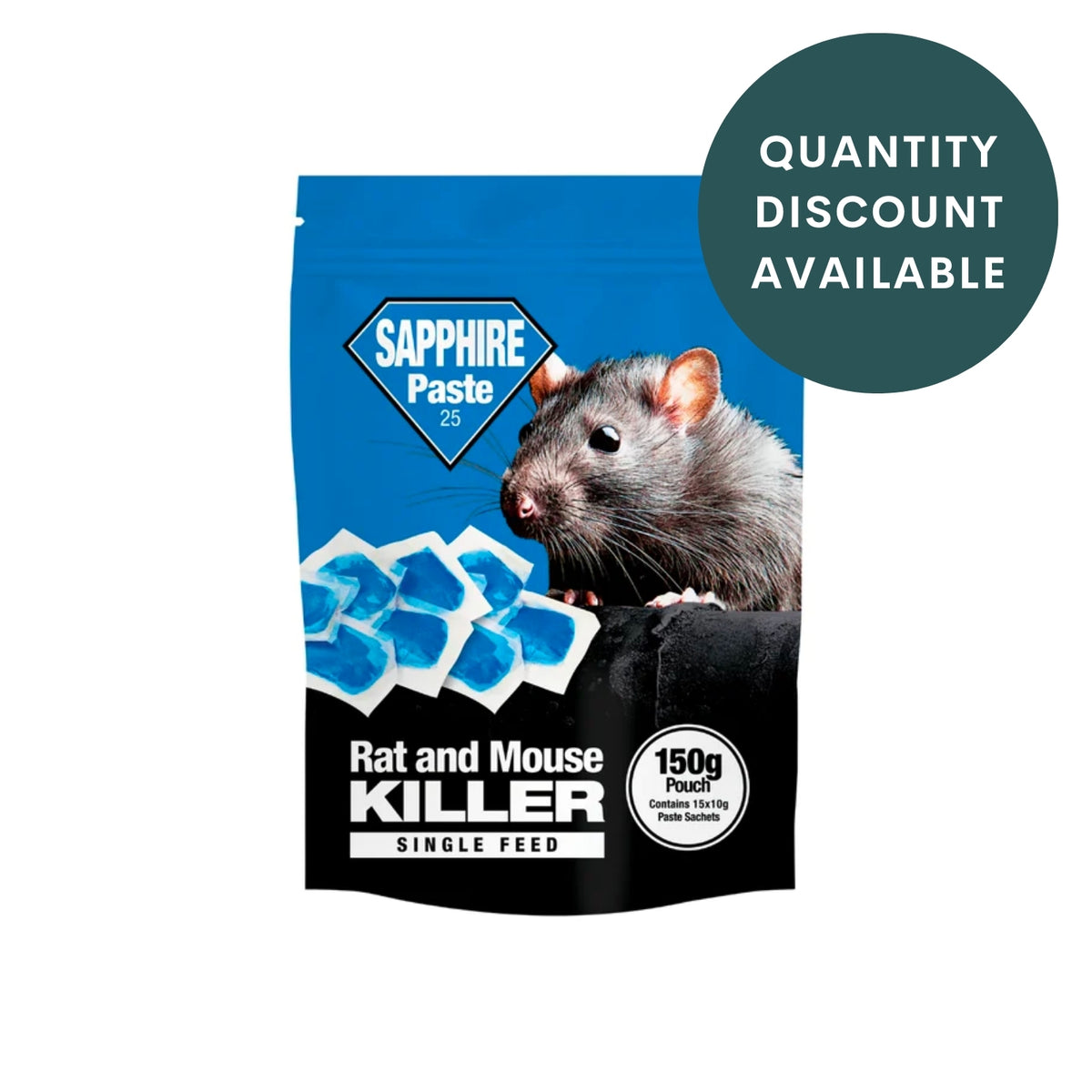 Pest & Vermin Control | Rat Bait Poison | Sapphire Paste 150G Pouch ...