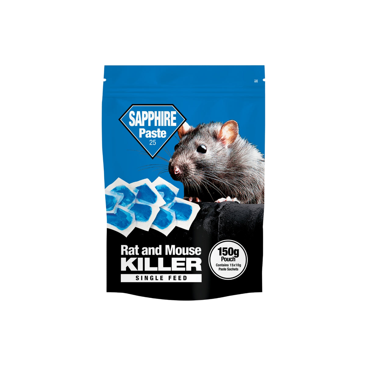 Pest & Vermin Control | Rat Bait Poison | Sapphire Paste 150G Pouch ...