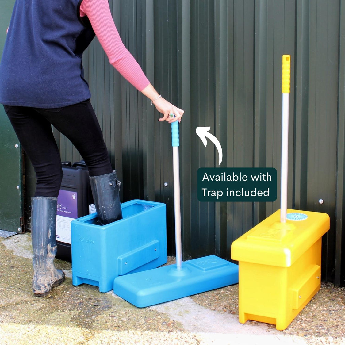 Quill Disinfecting Boot Bath Dip | Foot Dip with Brushes & Lid – Quill ...